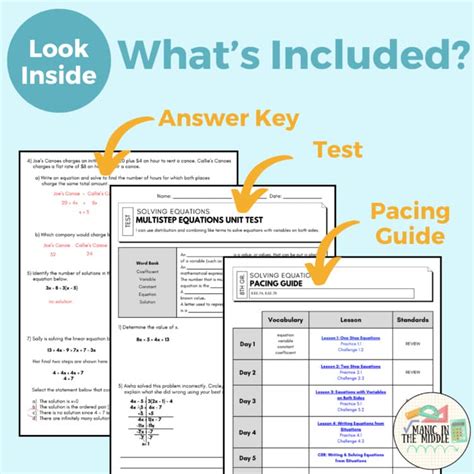 Solving Multi Step Equations Test 8ee7 Assessment By Manic In The