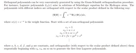 Solved Orthogonal Polynomials Can Be Very Conveniently Chegg