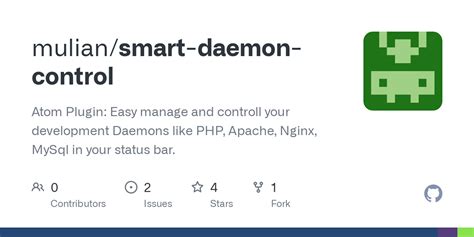 GitHub Mulian Smart Daemon Control Atom Plugin Easy Manage And Controll Your Development