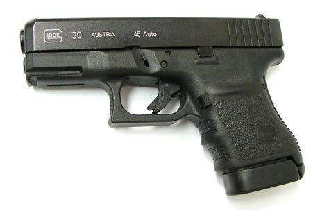 Glock 30 45 Acp Caliber Pistol Compact Model In Excellent Condition