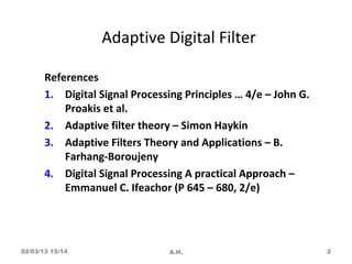 Dsp Lecture Vol Adaptive Filter PPT