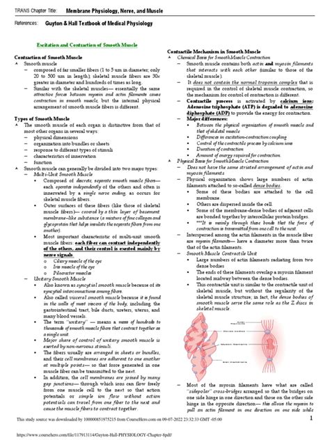 Guyton Hall Physiology Chapter 8 Pdf Pdf Muscle Contraction Skeletal Muscle