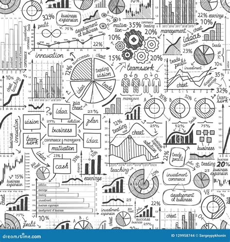 Pie Chart Doodle Symbol Circle Chart Hand Drawn Vector Illustration