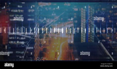 Displaying Audio Level Indicator Pulsing Across City Night View With