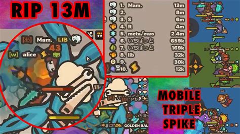 TAMING IO KIRU DESTROY 13 MILLION HIGH SCORE TRIPLE SPIKES CLIPS ON MOBILE Community Clips