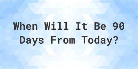 What Is Days From Today Calculatio