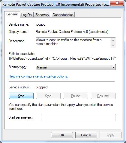 Random Security Blog WinPcap Remote Packet Capture