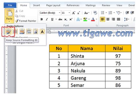 Cara Memindahkan Ms Excel Ke Word