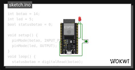 Semb2 Botão Pulldown Wokwi Esp32 Stm32 Arduino Simulator