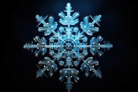 Premium Ai Image Snowflakes Generative Ai