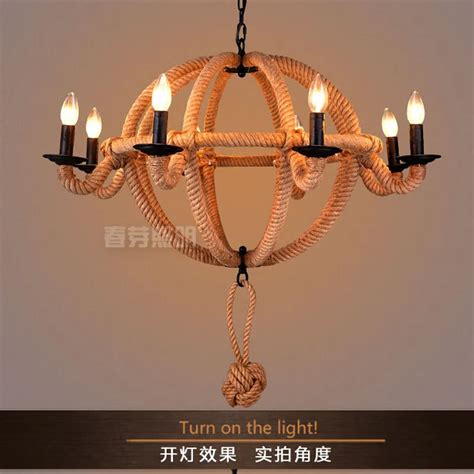 유럽 스타일 복고풍 창조적인 개성 간단한 에디슨 레스토랑 카페 바 대마 로프 샹들리에인테리어 라이트 Aliexpress