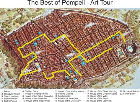 Top Tourist Attraction And Places Map Of Pompeii Italy Tourist Places