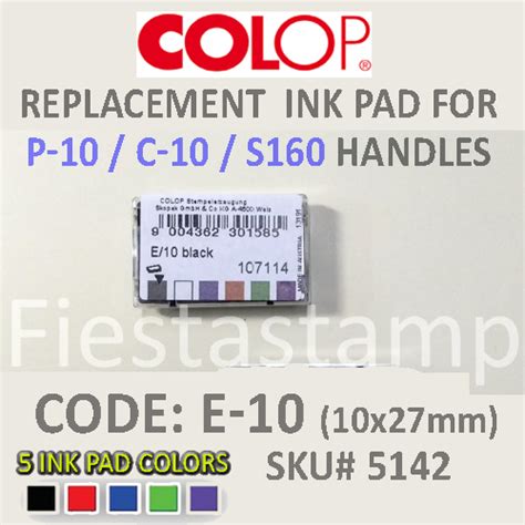 Colop E 10 Replacement Ink Pad Fiestastamp