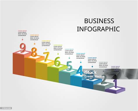 9 요소에 대한 프레젠테이션을 위한 인포그래픽용 레벨 템플릿 사다리에 대한 스톡 벡터 아트 및 기타 이미지 사다리 인포그래픽 0명 Istock