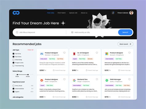 job search platform animation by ronas it ui ux team on dribbble