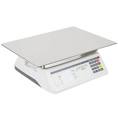 Cardinal Detecto Rp30s 30 Lb Rotating Digital Ingredient Scale With Rectangular Platform