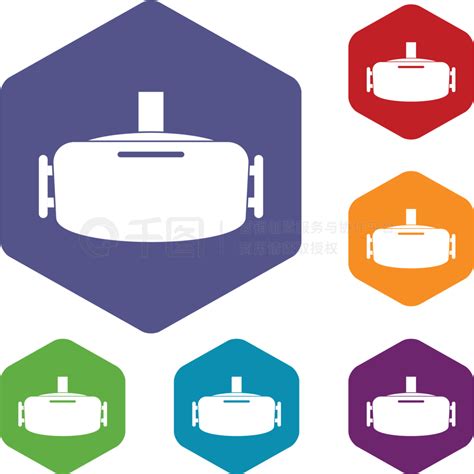 Vr免抠元素vr设备象设置了六角形被隔绝的传染媒介例证vr设备图标设置六角形模板免费下载eps格式2000像素编号37511803 千图网