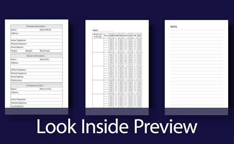 Daily Medication Pocket Size Log Book Weekly Prescriptionsupplement