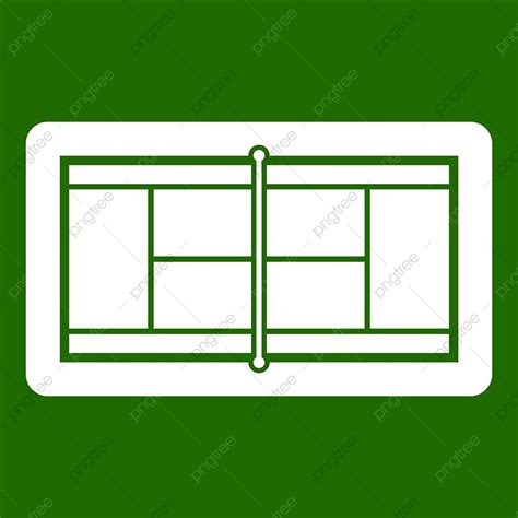 테니스 코트 아이콘 흰색 녹색 배경에 고립 플레이어 테니스 하얀 Png 일러스트 및 벡터 에 대한 무료 다운로드 Pngtree