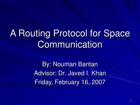 ppt a routing protocol for space communication powerpoint presentation id 3995708