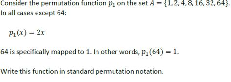 solved consider the permutation function p1 on the set a