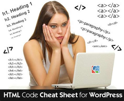 Html Code Cheat Sheet For Wordpress Html Website Guide