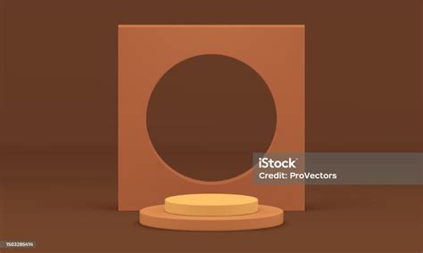 연단 실린더 베이지 재단 상 경기장 구멍 벽 소매 프리젠 테이션 3d 현실적인 벡터 0명에 대한 스톡 벡터 아트 및 기타 이미지 0명 3차원 형태 Fashion