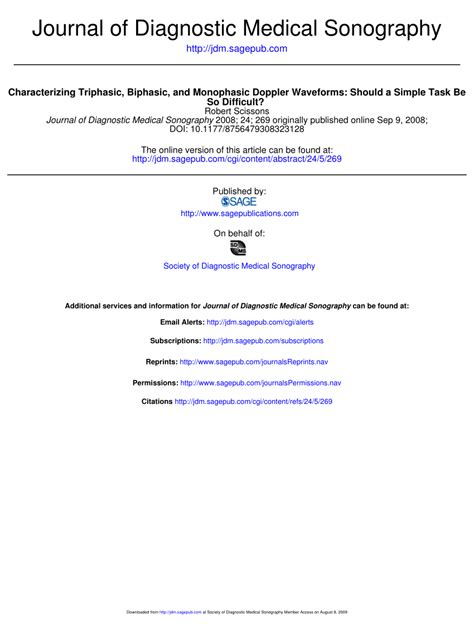 Pdf Characterizing Triphasic Biphasic And Monophasic Doppler Pdf Characterizing Triphasic Biphasic And Monophasic Doppler