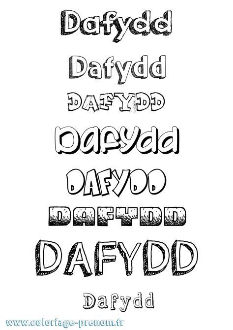 Coloriage Du Prénom Dafydd à Imprimer Ou Télécharger Facilement