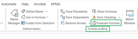 How To Use The Evaluate Formula Feature In Excel