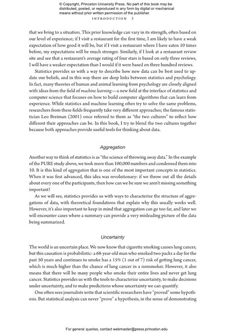 Statistical Thinking Princeton University Press