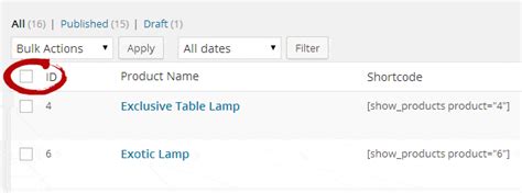 product listing shortcode implecode