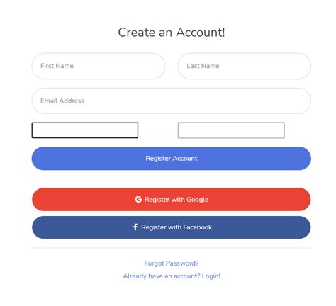 Password Fields Attribute Not Rendering Correctly Registration Page
