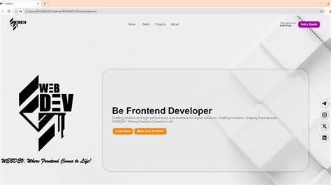 Creating A Website Using Html And Css Called Webdev Youtube