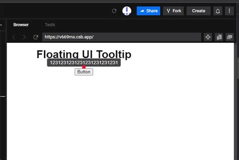 Core Specifying Arrow Padding Cause Tooltip To Stuck At The Center Of Ref When Scrolling