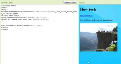HTML Wrap Text Around Image HowTech