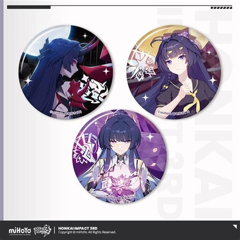Raiden Mei Herrscher Of Origin Stigma Series Can Badge Set Cm Honkai Impact Rd Kyou