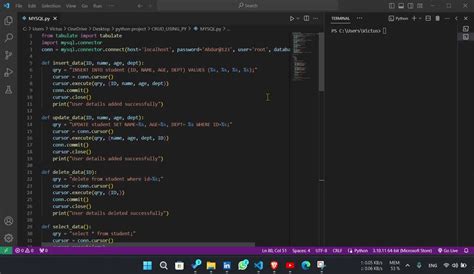 Abdur Rahman On Linkedin Python Mysql Crudoperations