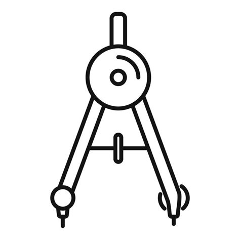 Premium Vector School Compass Icon Outline School Compass Vector Icon For Web Design Isolated