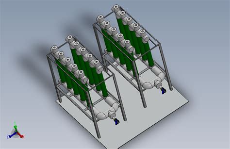 光生物反应器 Solidworks 2020 模型图纸下载 懒石网