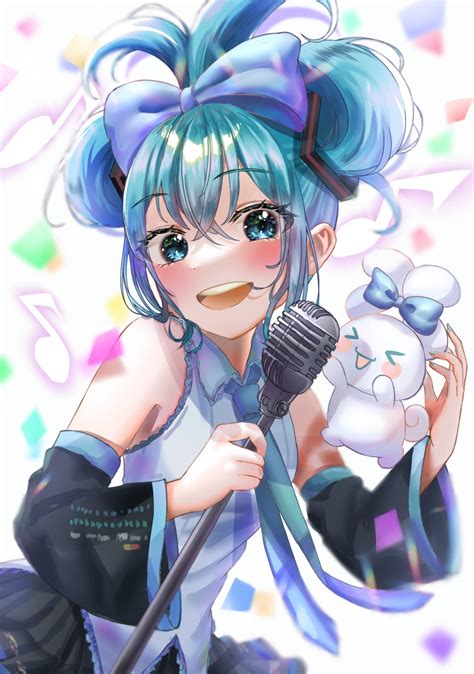 Hatsune Miku Cinnamoroll And Cinnamiku Vocaloid And More Drawn By Noa Id Danbooru