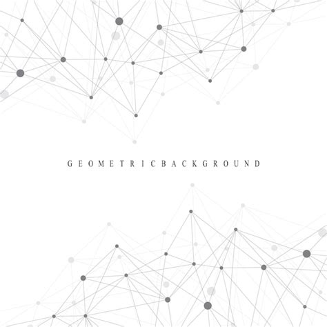 Premium Vector Geometric Abstract Background With Connected Line And Dots Graphic Background