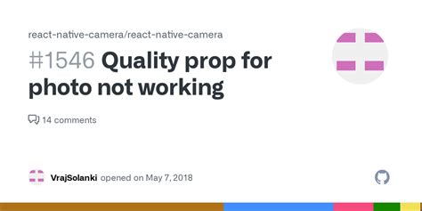 Quality Prop For Photo Not Working Issue React Native Camera React Native Camera Github