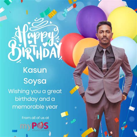 Mypos Happy Birthday To Our Fantastic Mypos Team Member Kasun Soysa