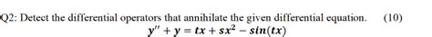 solved 10 q2 detect the differential operators that