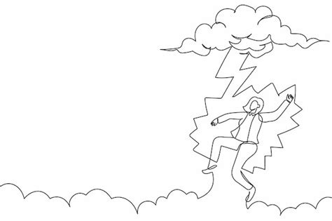 Premium Vector Single Continuous Line Drawing Unlucky Businesswoman