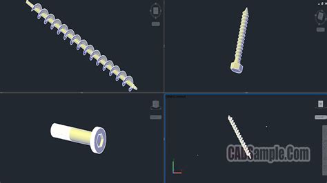 Screw Cads Blocks Free Dwg Cadsample Com Free Dwg Cad File