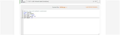 Python3 Please 118 Lab Artwork Label Mo