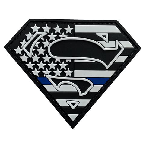 Super S Shield Pvc Patch With Thin Blue Line Tactically Suited