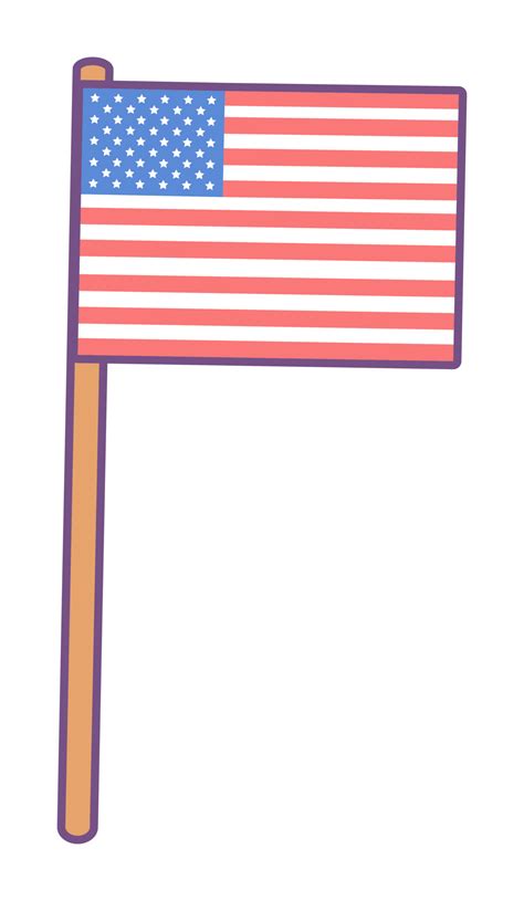 American Flag Sticker 45954378 Png